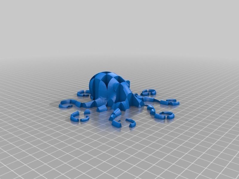 Multi-Colored Checkered OCTOPUS free 3D model 3D printable | CGTrader
