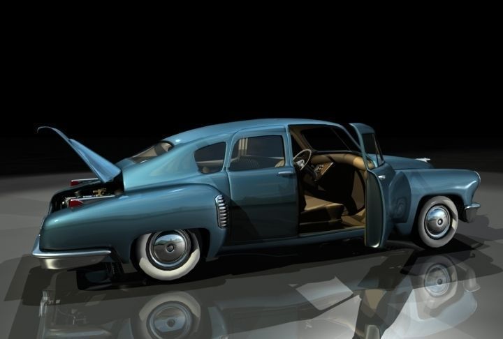 Tucker 48 3D model animated rigged | CGTrader