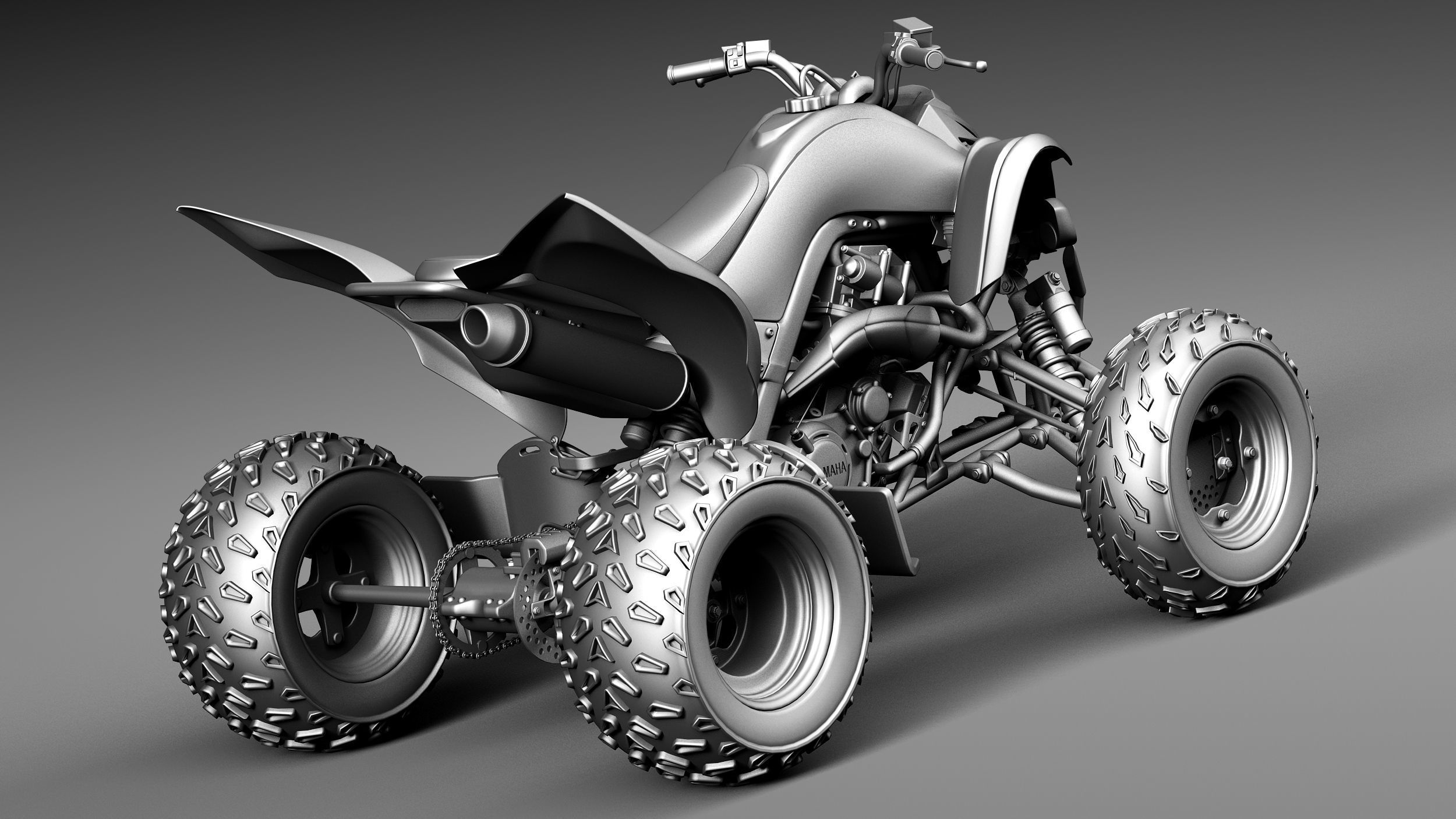 Yamaha Raptor 700s 2014 Quad 3D model | CGTrader