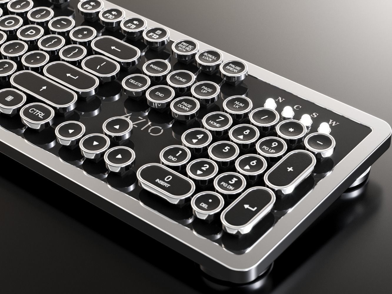 Azio MK Retro Computer Keyboard 3D model | CGTrader