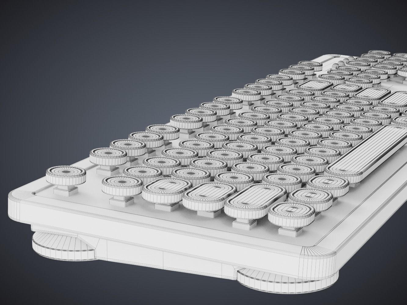Azio MK Retro Computer Keyboard 3D model | CGTrader