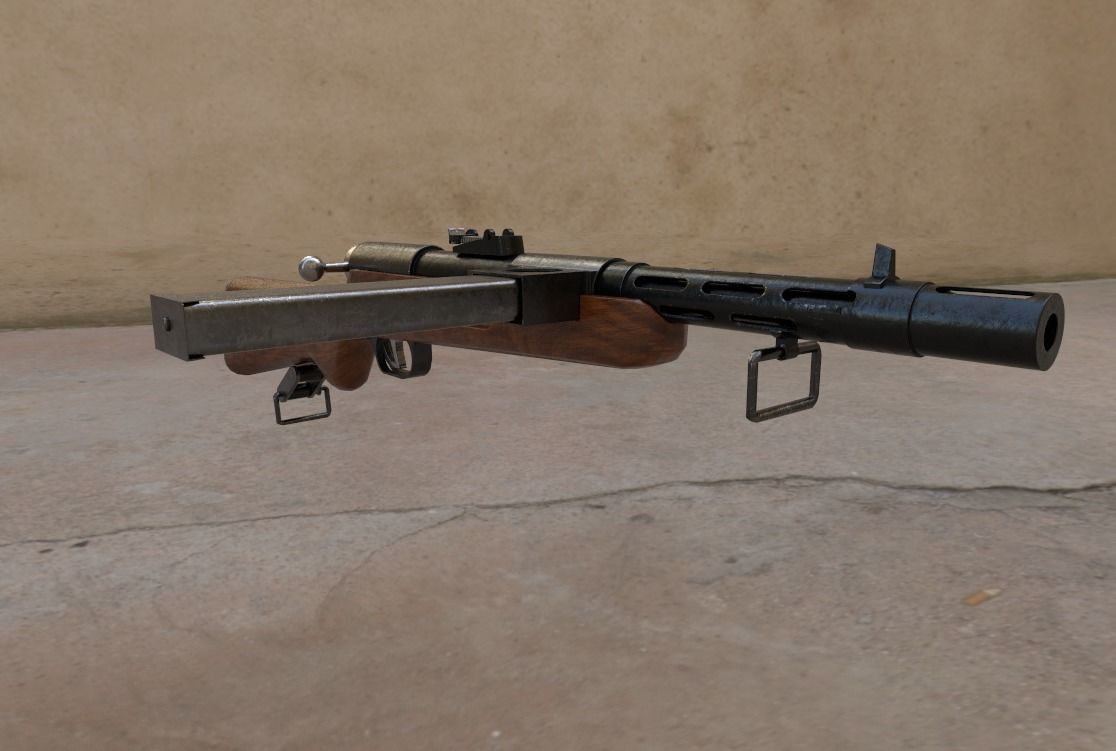 3D model Bergmanns MP35 Submachine Gun VR / AR / low-poly | CGTrader