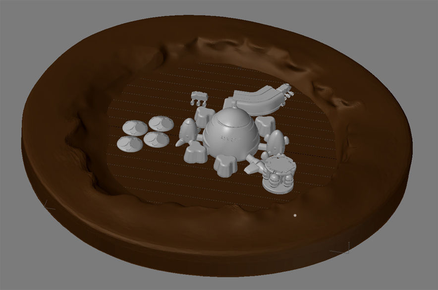 Mars base Inside Victoria Crater free 3D model 3D printable | CGTrader