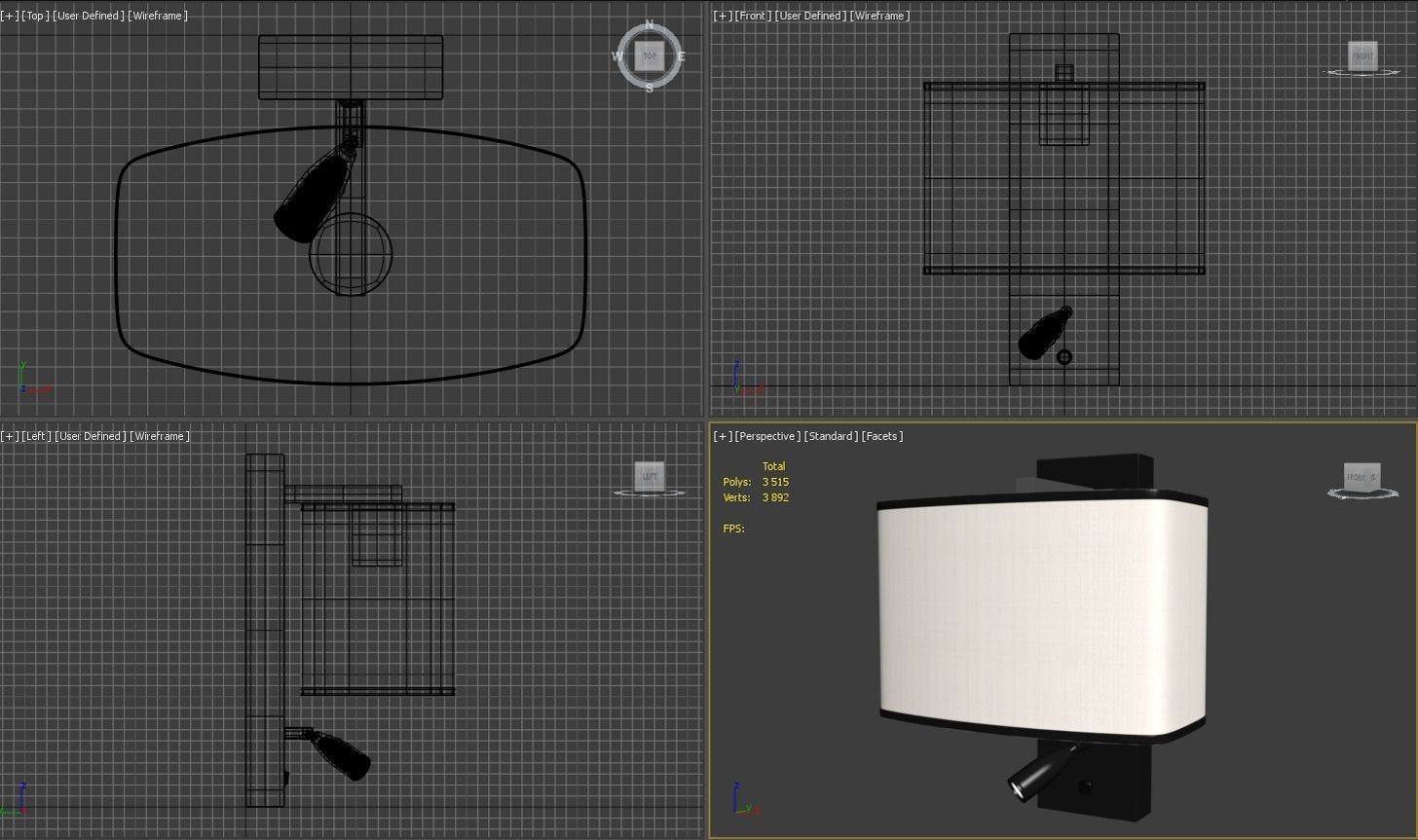 3D model Wall light GUEST VR / AR / low-poly | CGTrader