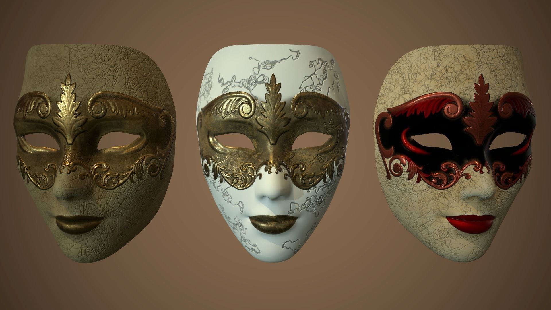 3D model Venetian collection VR / AR / low-poly | CGTrader