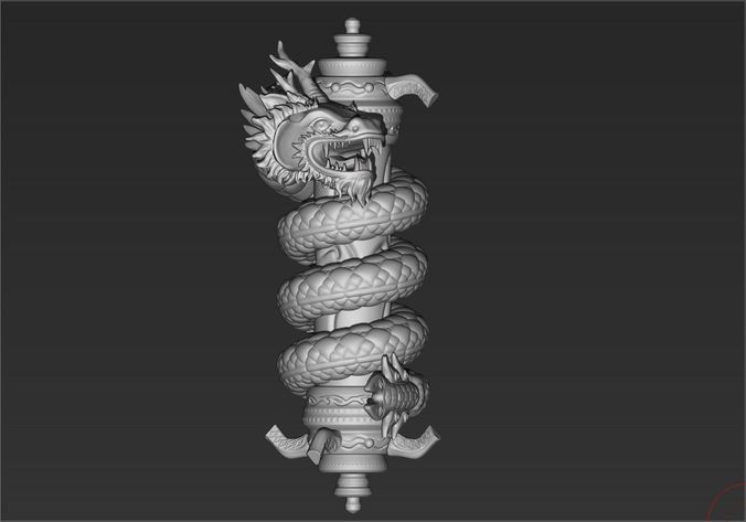 Dragon scroll 3D model | CGTrader