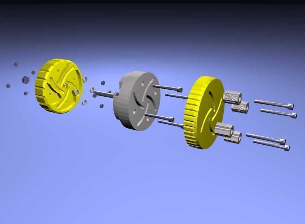 Four Jaw Self Centring Chuck free 3D Model 3D printable OBJ STL ...