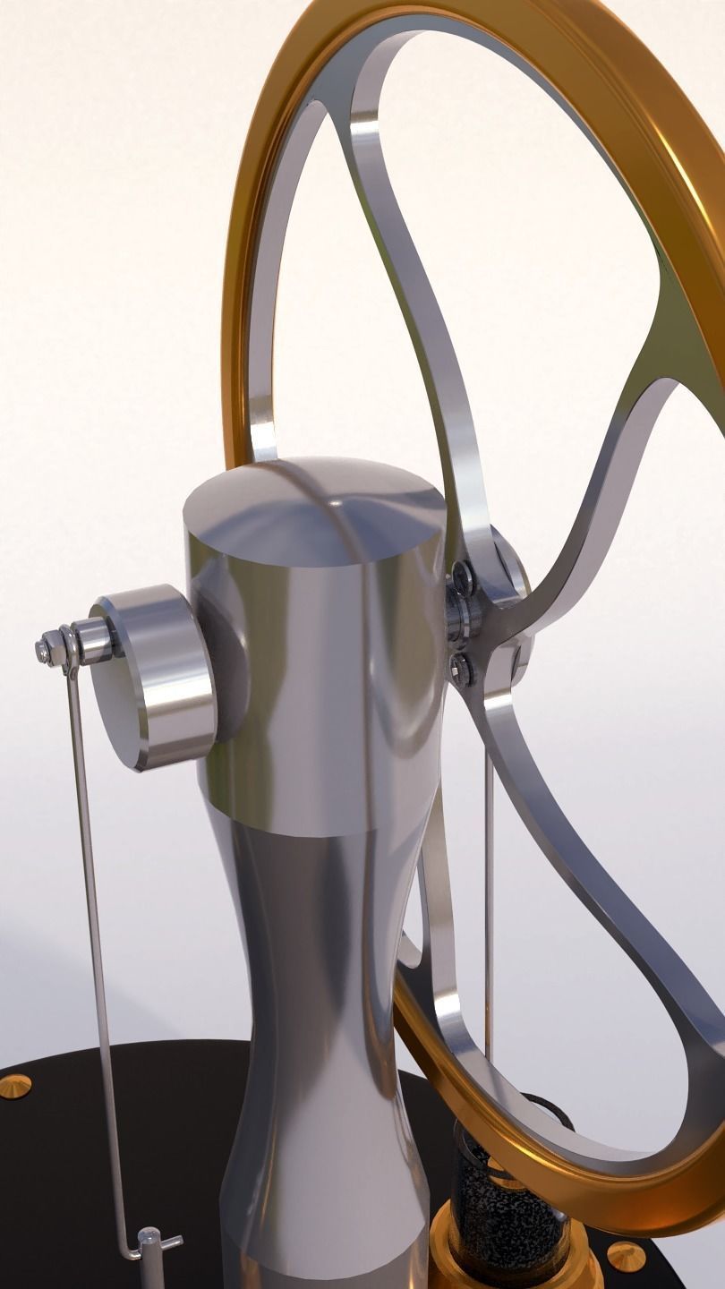 Stirling engine animated 3D model animated rigged | CGTrader