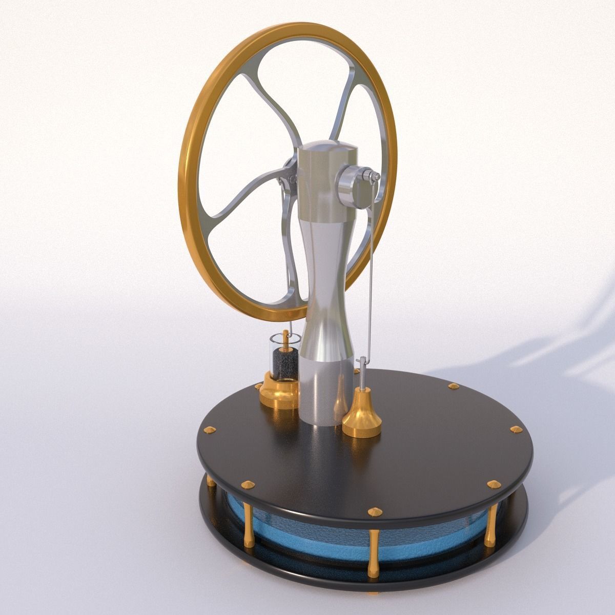 Stirling engine animated 3D model animated rigged | CGTrader