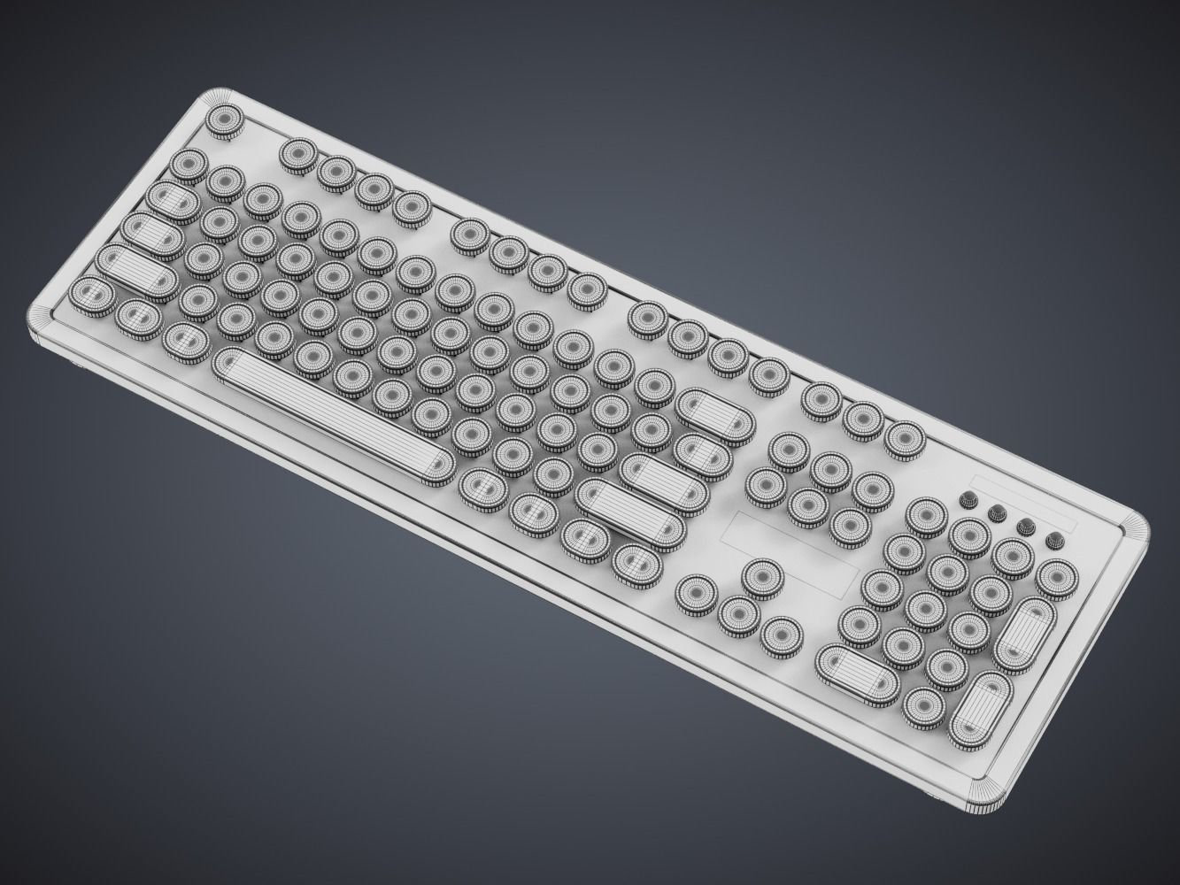 Azio Retro Computer Keyboard Collection 3D model | CGTrader