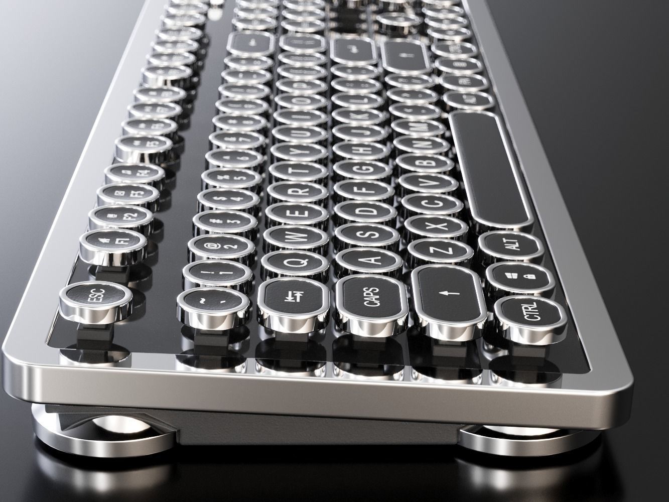 Azio Retro Computer Keyboard Collection 3D model | CGTrader