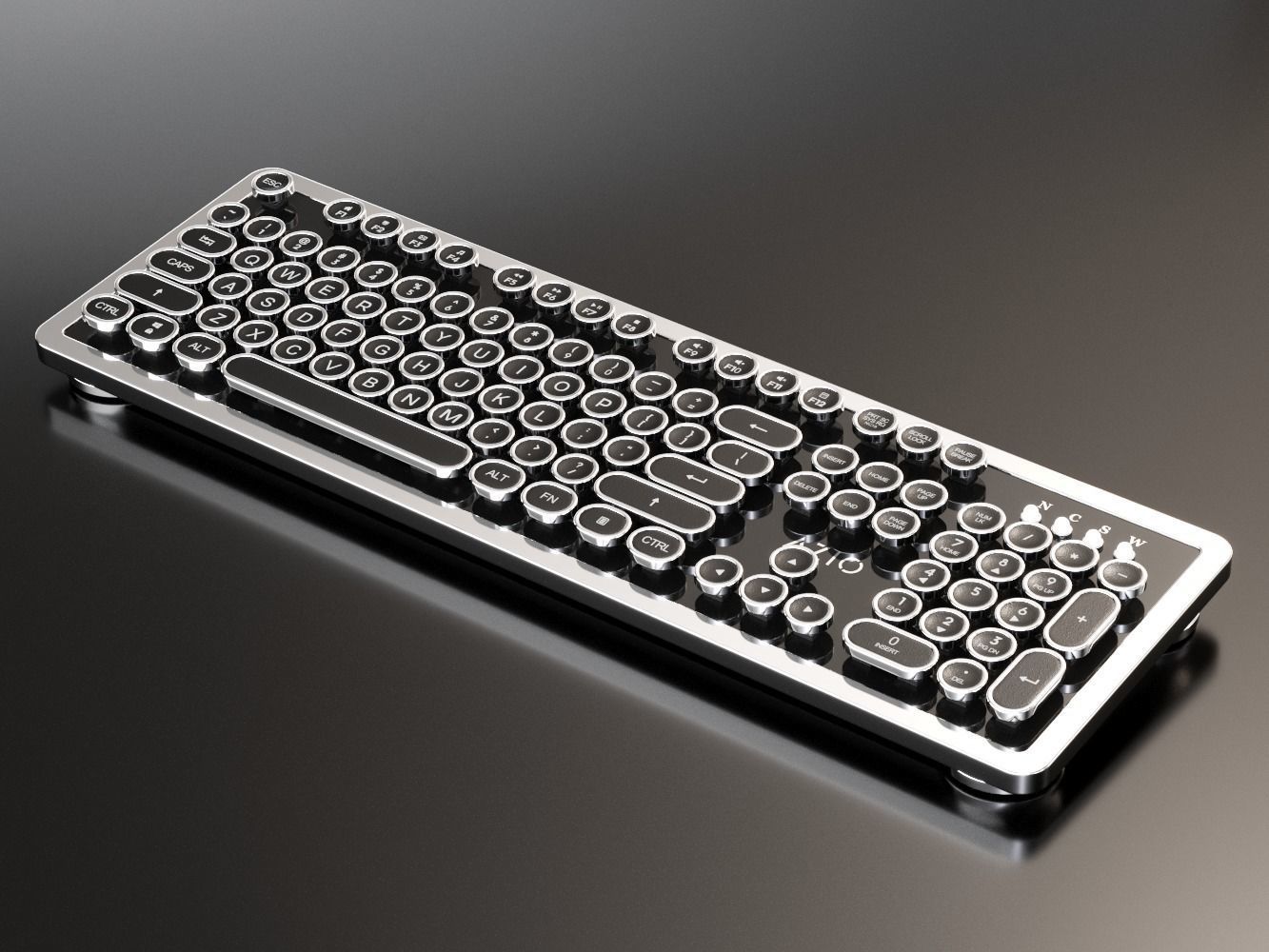 Azio Retro Computer Keyboard Collection 3D model | CGTrader