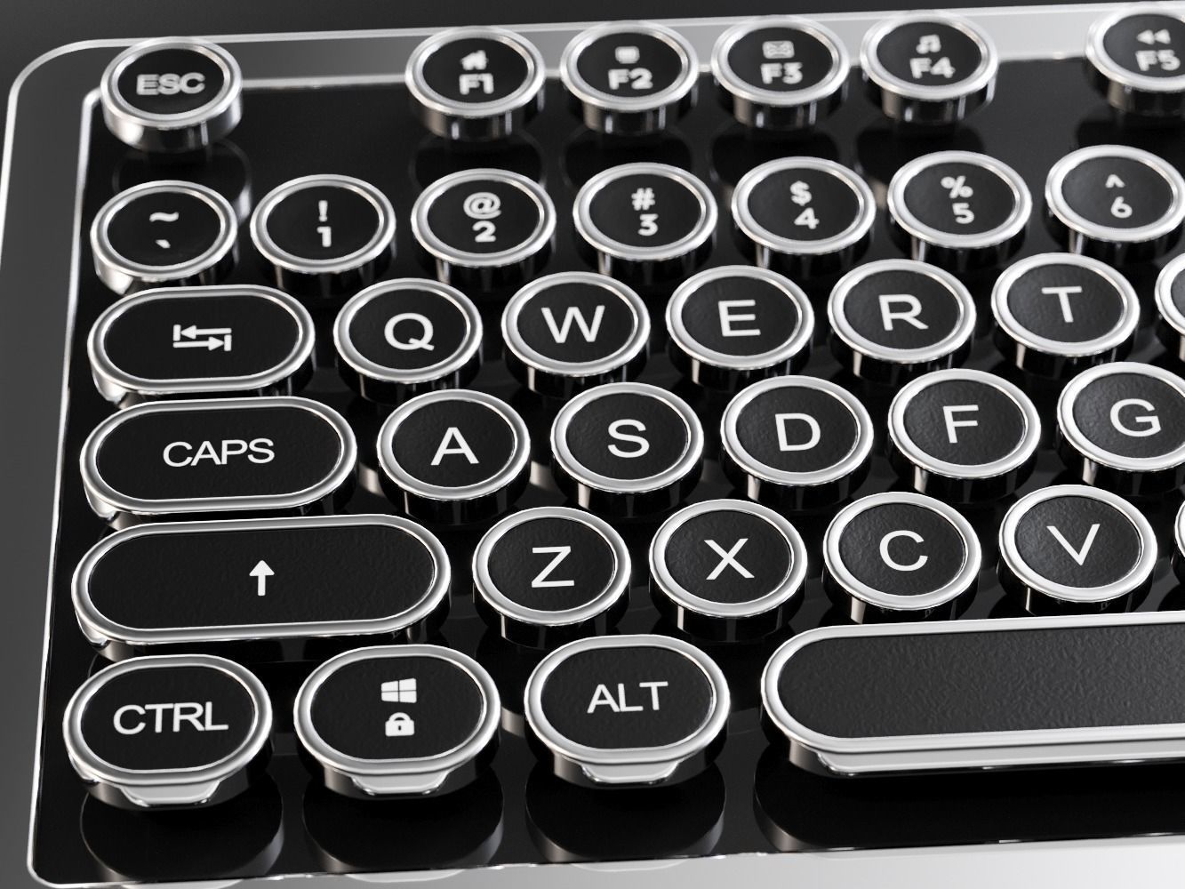 Azio Retro Computer Keyboard Collection 3D model | CGTrader