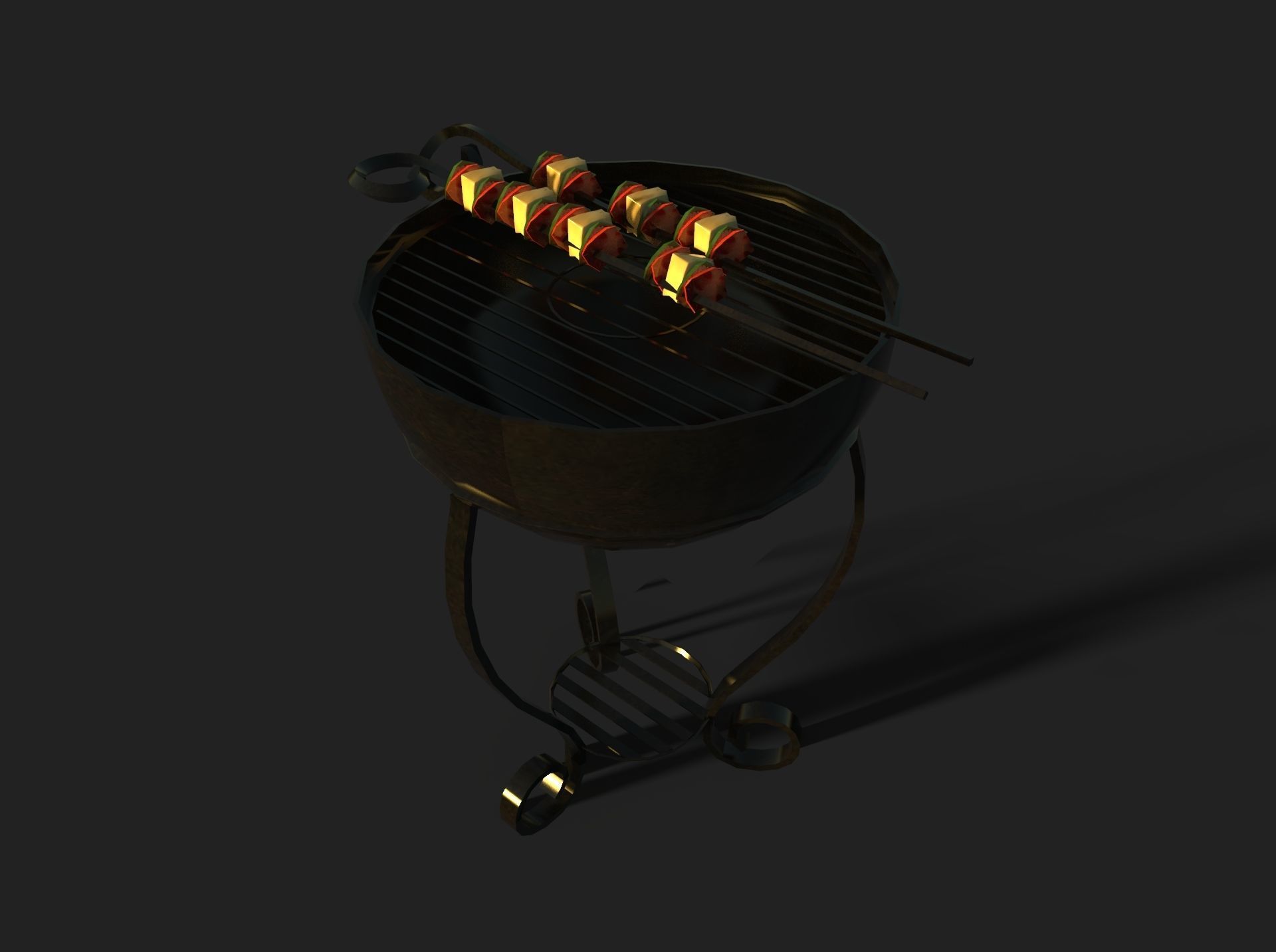 3D model Barbeque 3D Model bbq grill VR / AR / low-poly | CGTrader