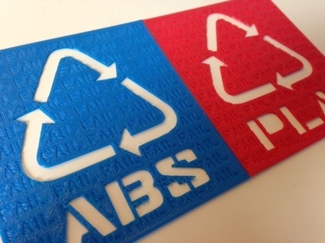 ABS and PLA Recycle Signs free 3D model 3D printable | CGTrader
