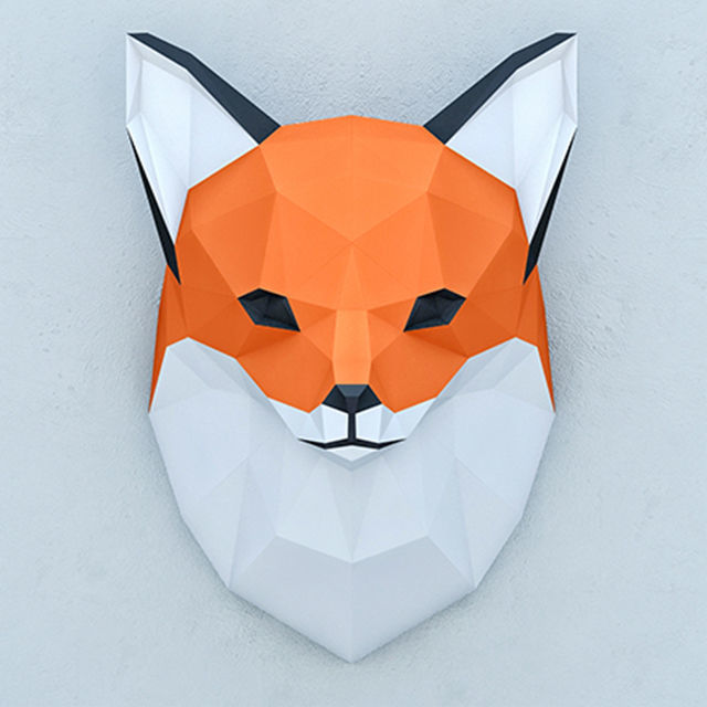 FOX PAPER HEAD 3D model | CGTrader