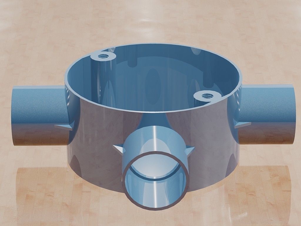 Threeway Tee Conduit Box-20mm 3D model 3D printable | CGTrader