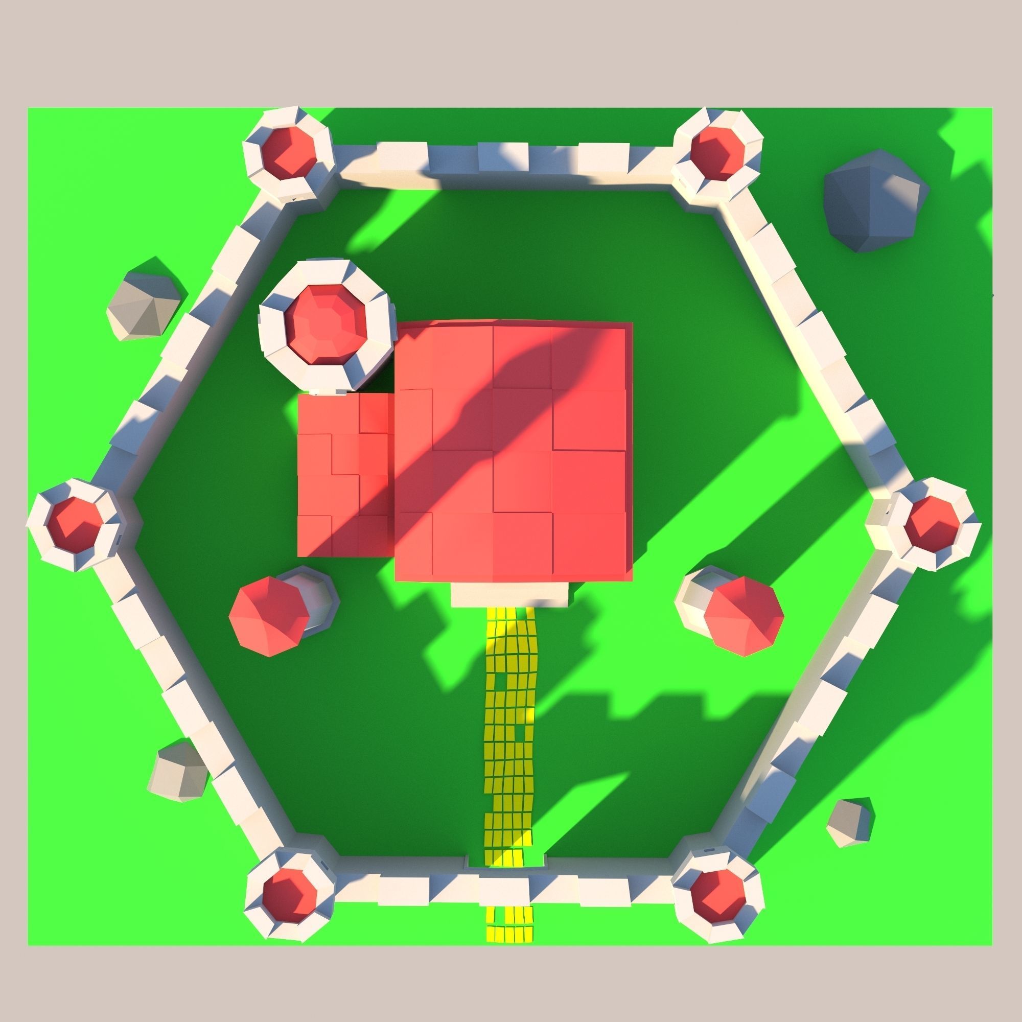 3D model low poly castle VR / AR / low-poly | CGTrader