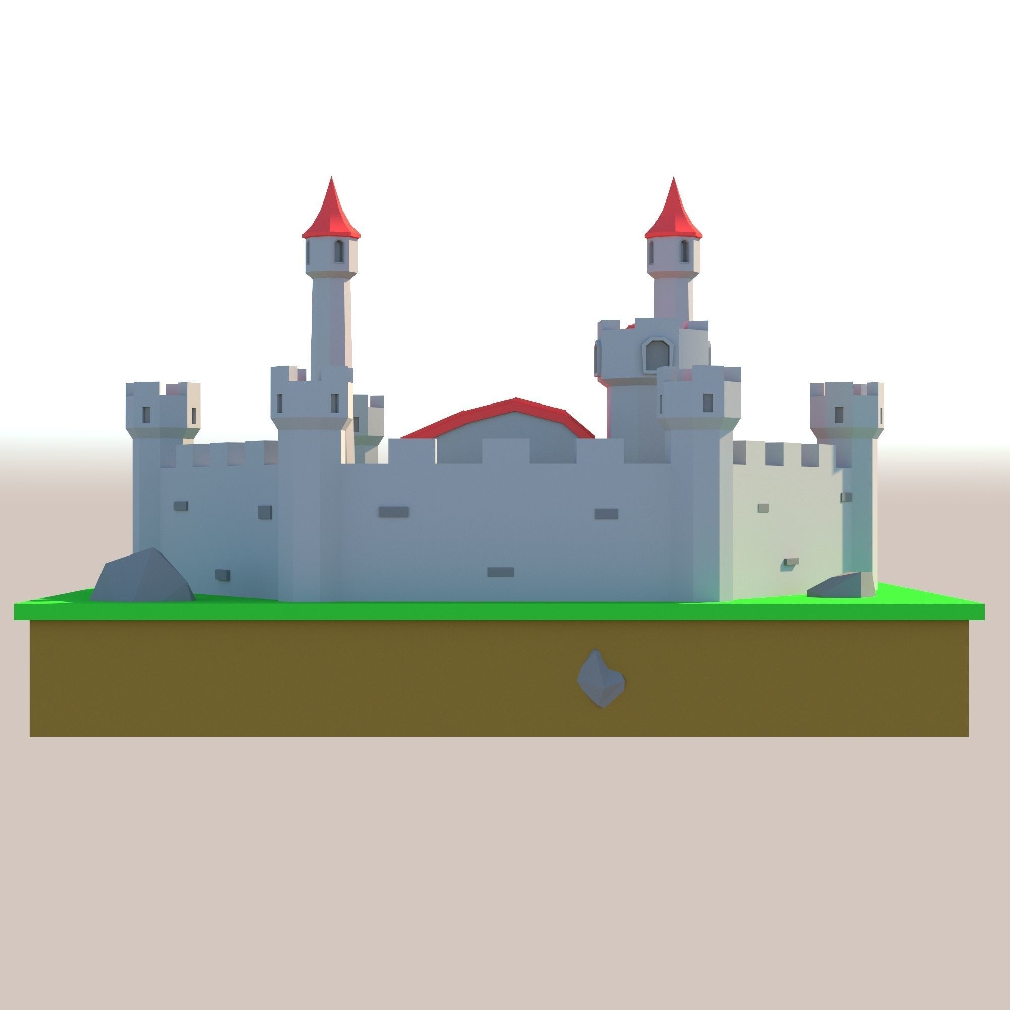 3D model low poly castle VR / AR / low-poly | CGTrader