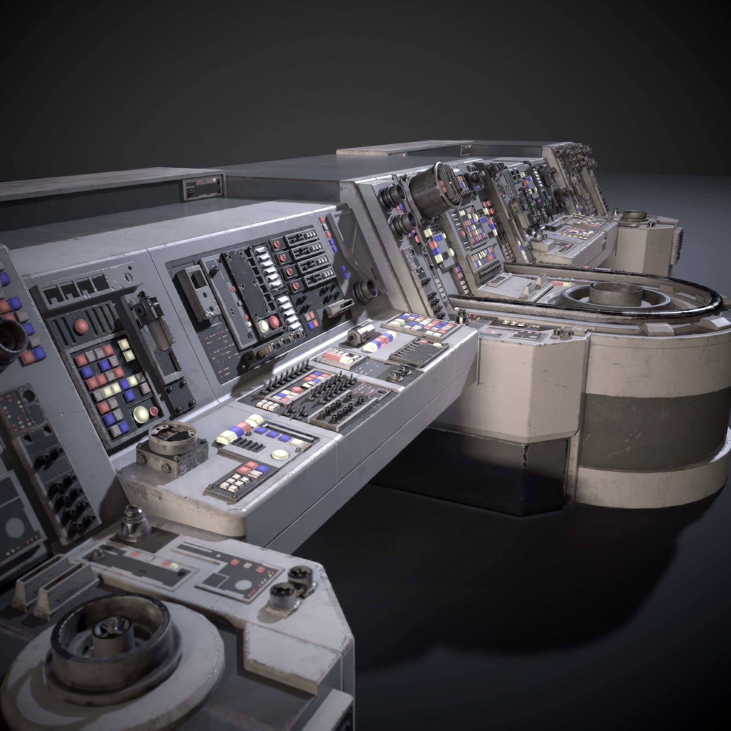 3D model Sc-Fi Computer Console Kit VR / AR / low-poly | CGTrader