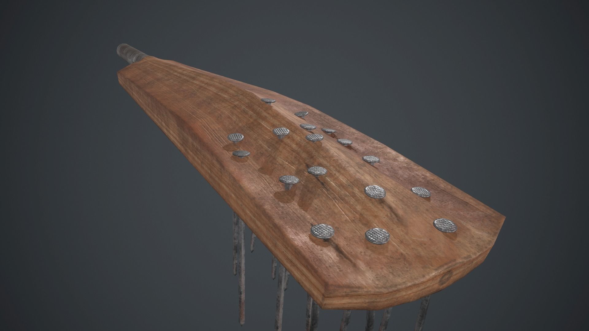 3D model Cricket Bat Weapon With Metal Nails VR / AR / low-poly | CGTrader