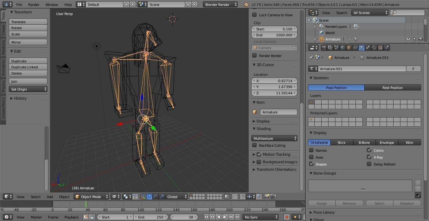 3D model Very lowpoly rigged humanoid character VR / AR / low-poly ...