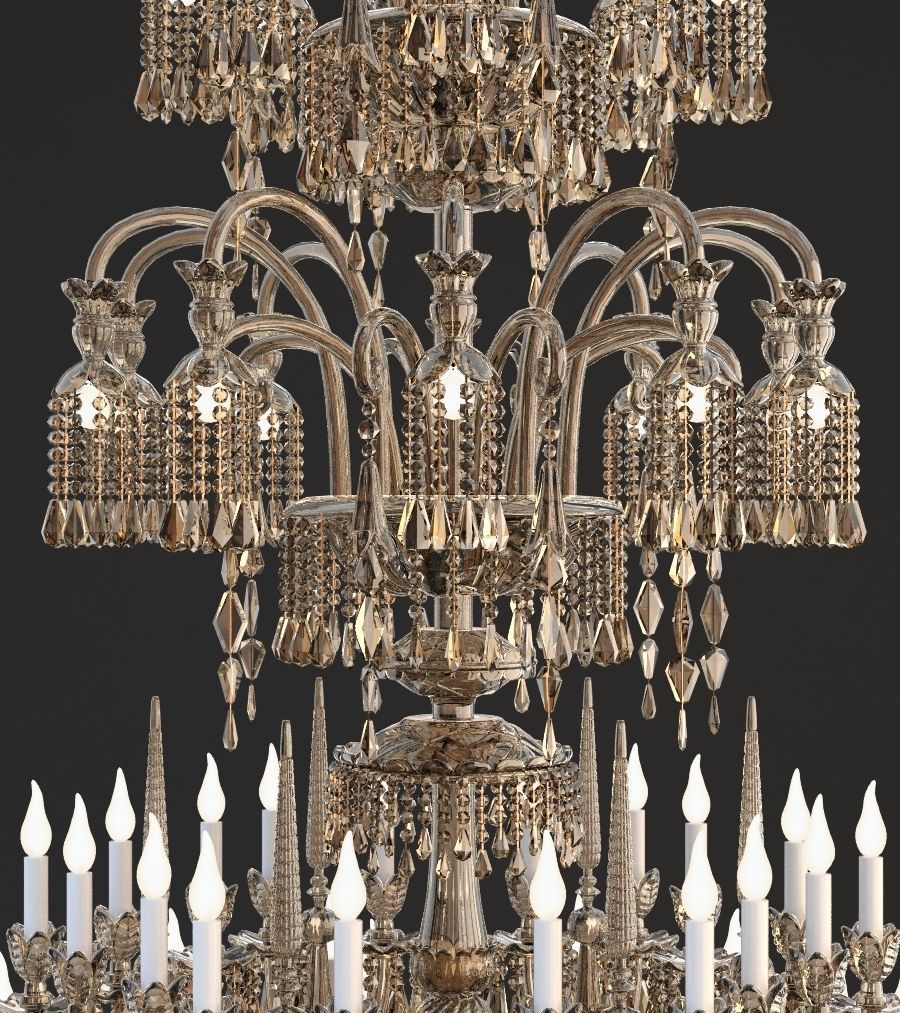 Baccarat chandelier 3D model | CGTrader