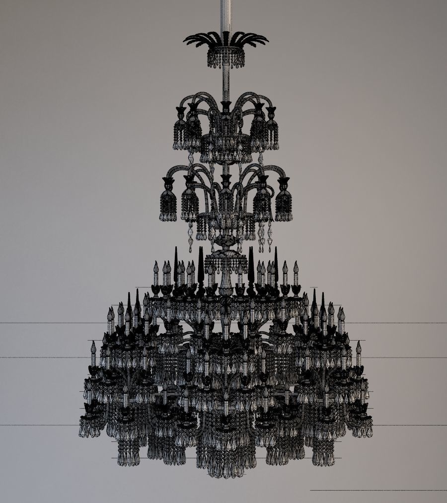Baccarat chandelier 3D model | CGTrader