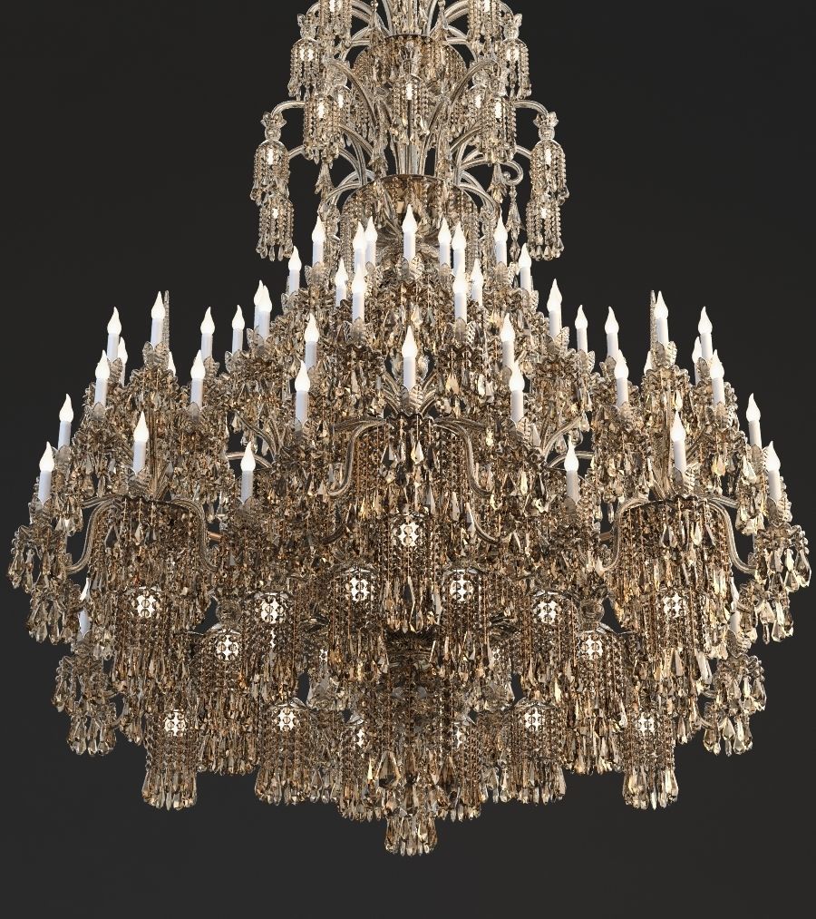 Baccarat chandelier 3D model | CGTrader