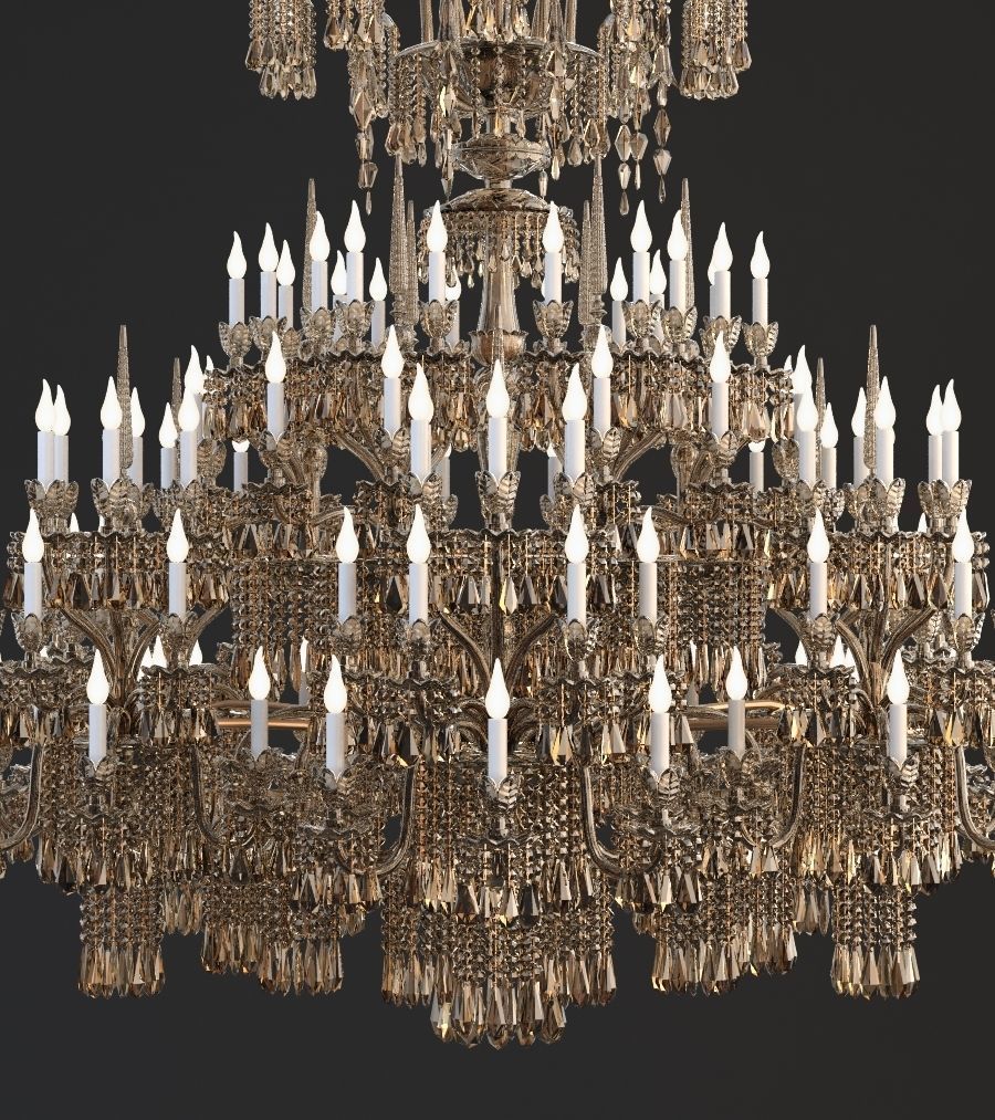 Baccarat chandelier 3D model | CGTrader