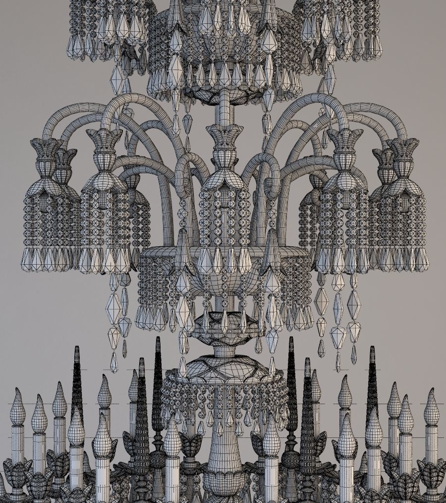 Baccarat chandelier 3D model | CGTrader