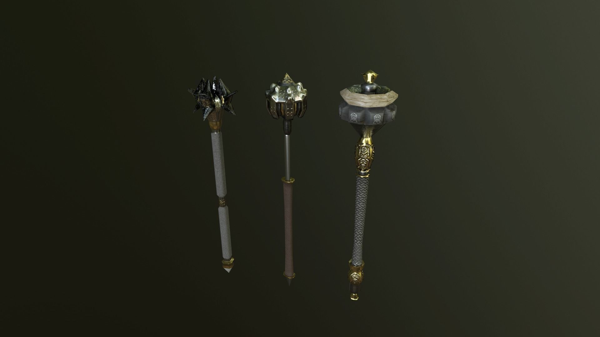 Sceptre pack PBR free VR / AR / low-poly 3D model | CGTrader