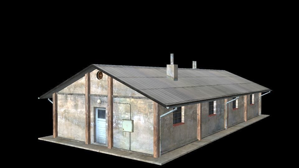 3D model simple-military-house-1 building VR / AR / low-poly | CGTrader
