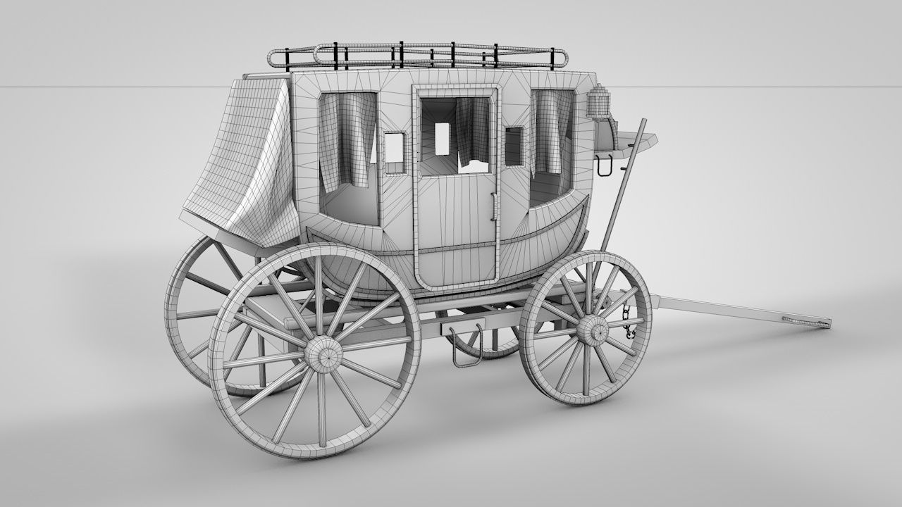 Western Stagecoach 3D model | CGTrader