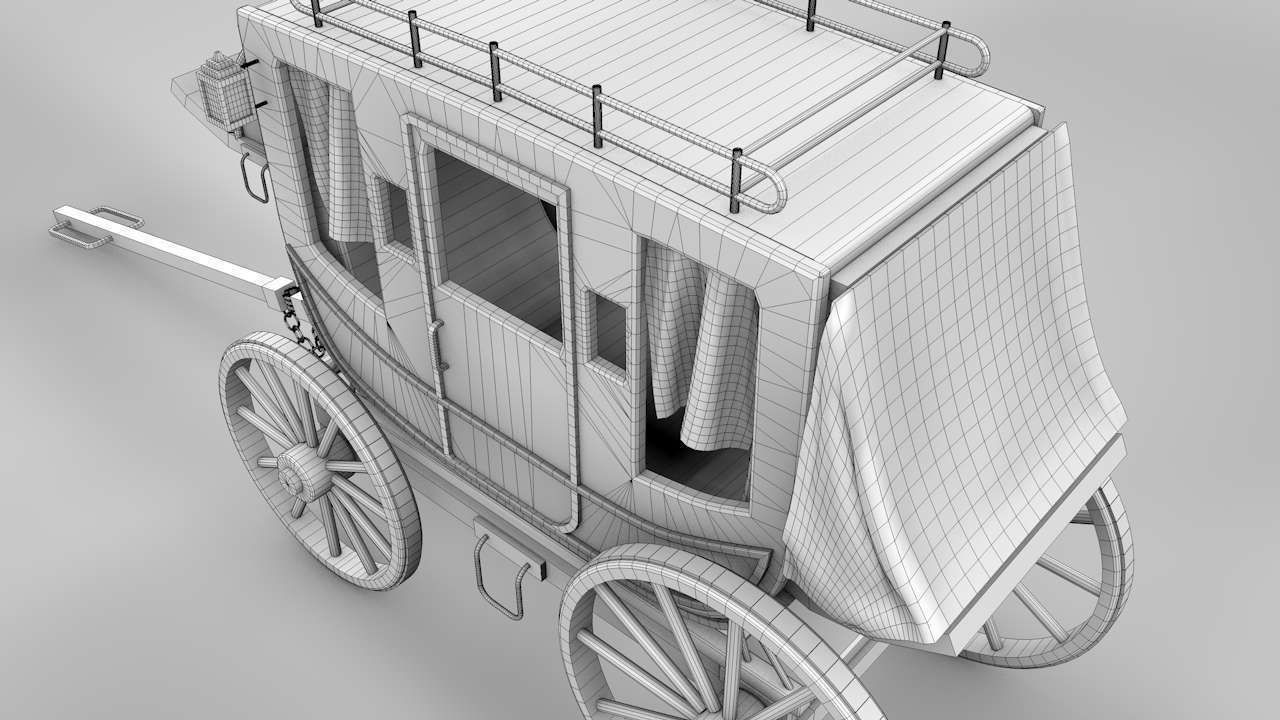 Western Stagecoach 3D model | CGTrader
