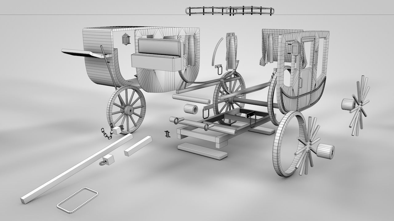 Western Stagecoach 3D model | CGTrader