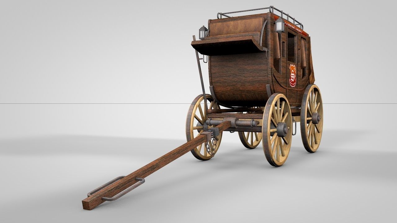Western Stagecoach 3D model | CGTrader