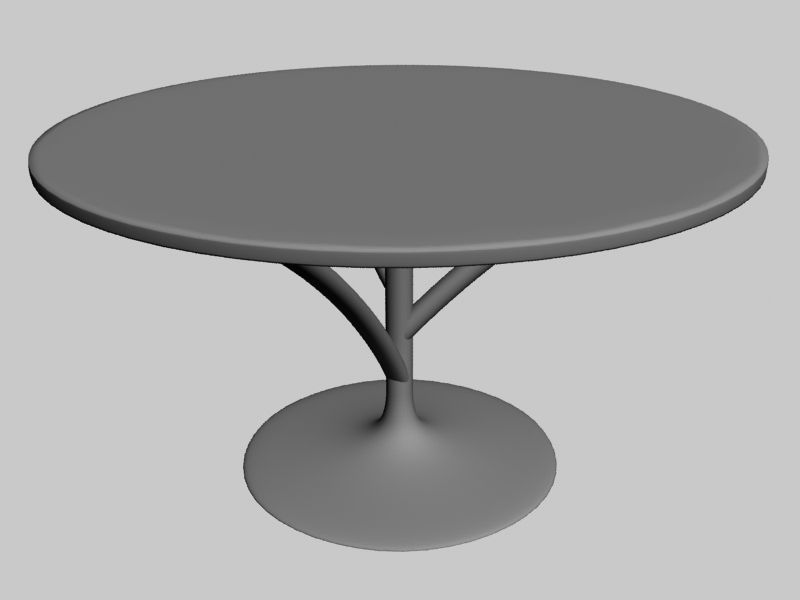 Circular table free 3D model | CGTrader