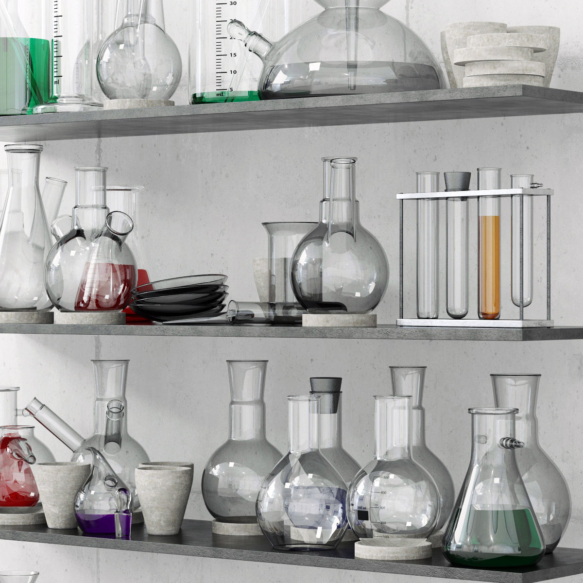 Laboratory chemistry 3D model | CGTrader