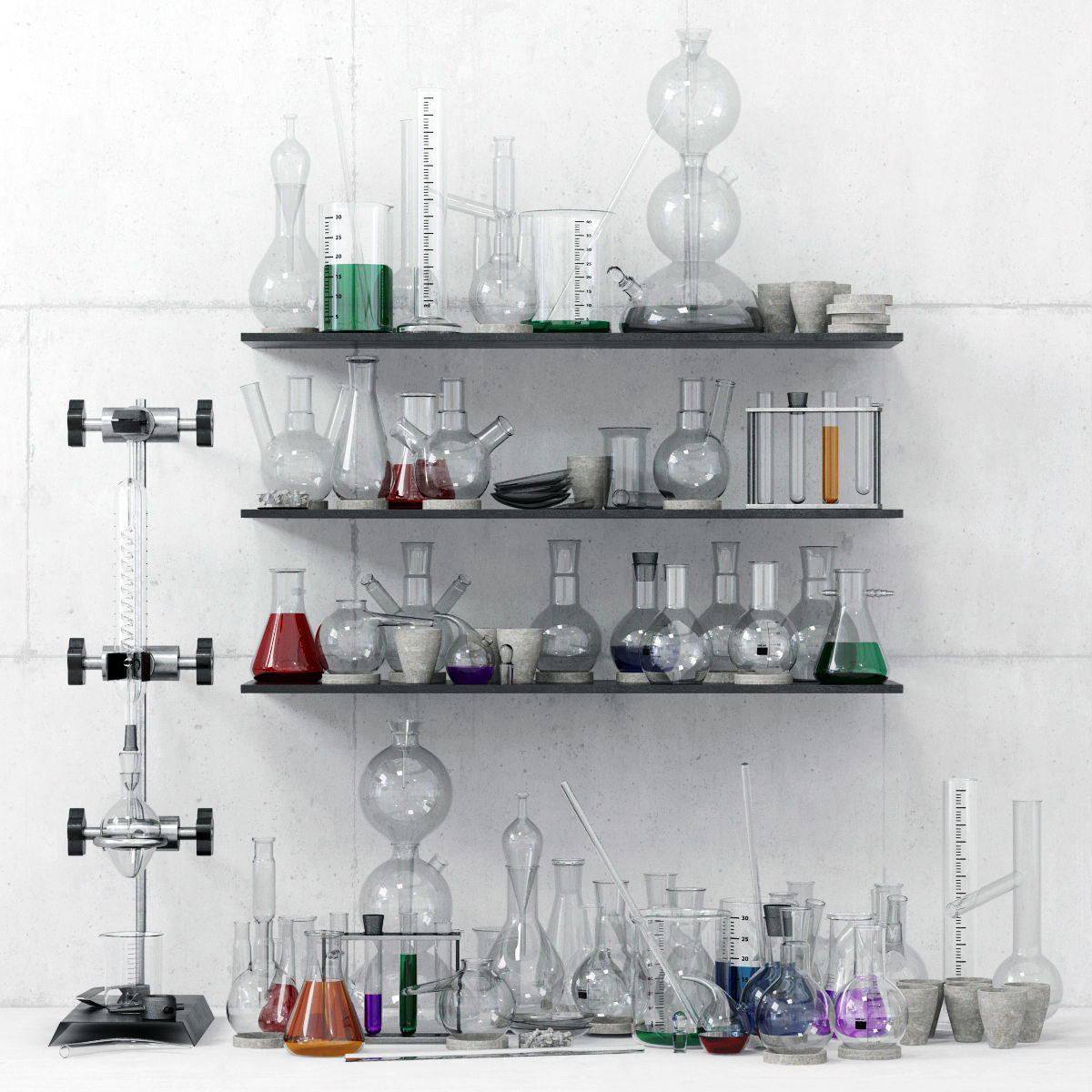 Laboratory chemistry 3D model | CGTrader