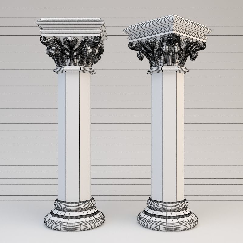Gothic column CNC 3D model | CGTrader