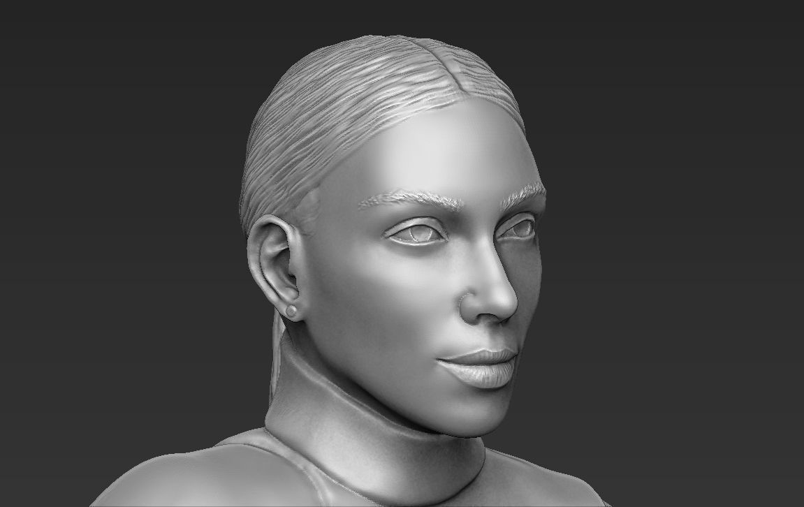 Kim Kardashian 3D printing ready stl obj formats 3D model 3D printable ...