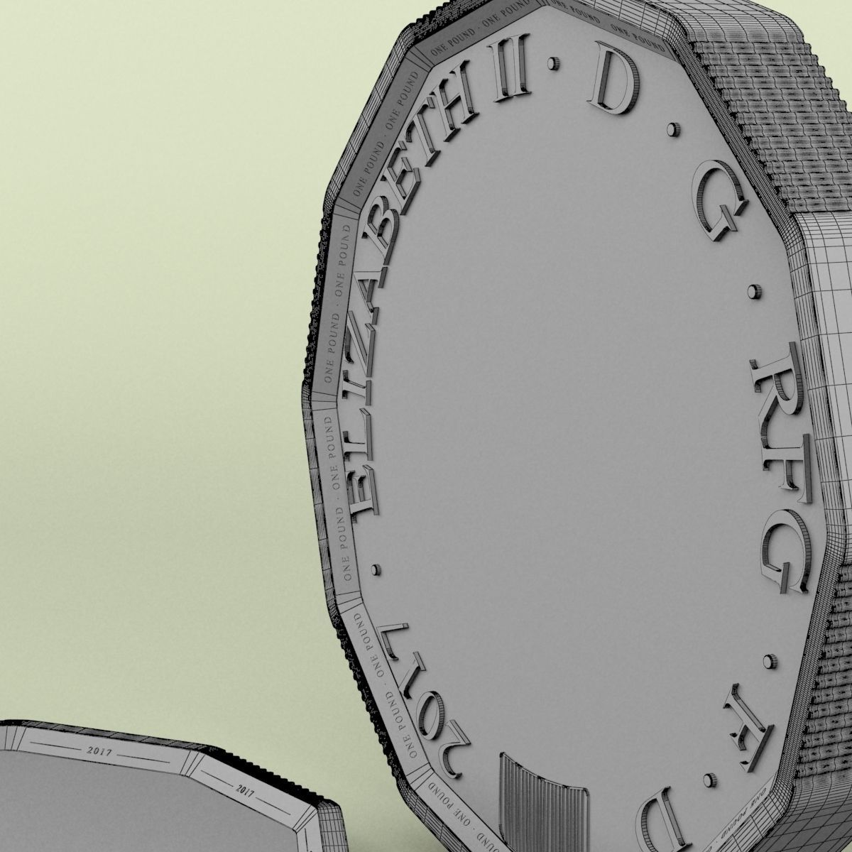 New British Pound Coin 3D model | CGTrader