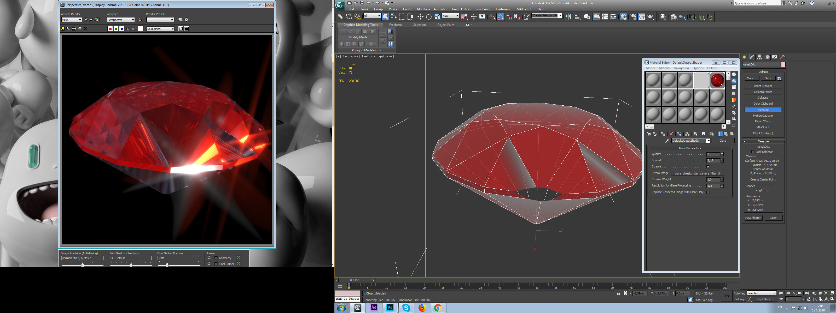 diamond 3D model 3D printable | CGTrader