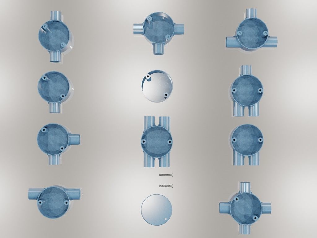 Conduit Boxes-20mm 3D model 3D printable | CGTrader