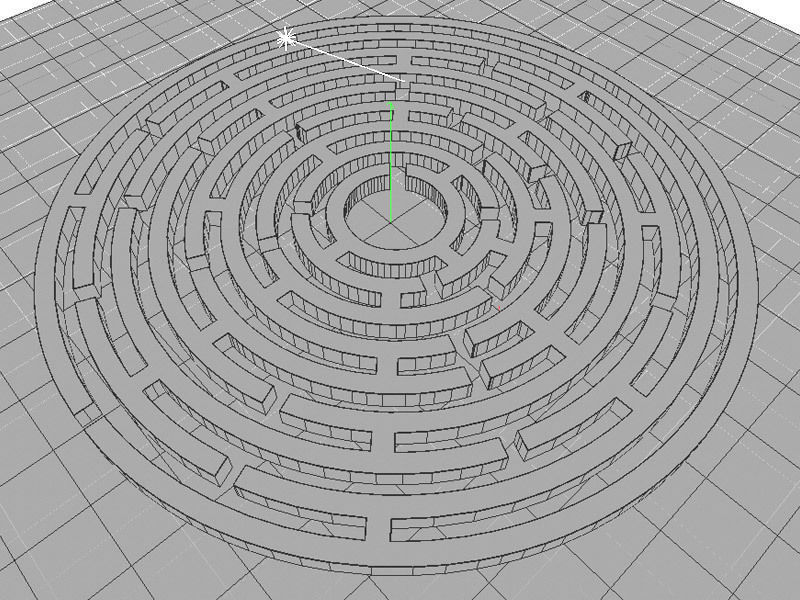 Maze - circular 3D model | CGTrader