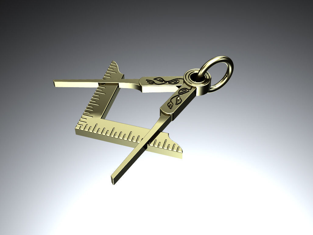 Masonic pendant 3D model 3D printable | CGTrader