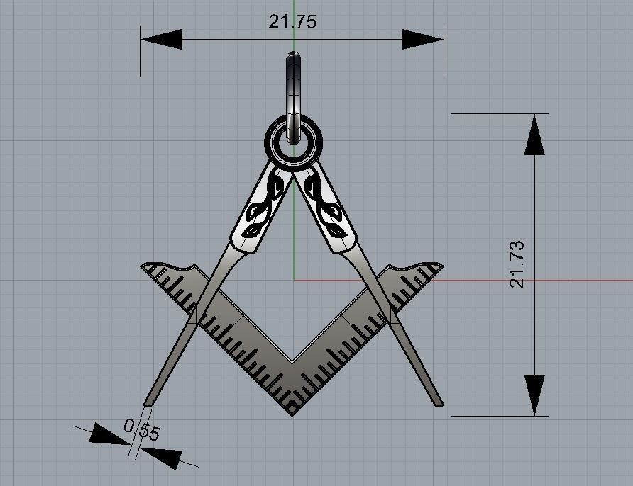 Masonic pendant 3D model 3D printable | CGTrader