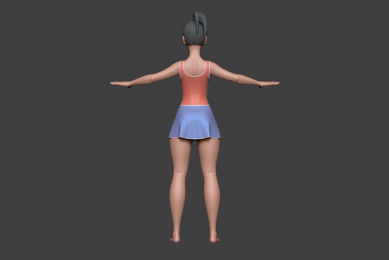 3D model Stylized Female VR / AR / low-poly | CGTrader