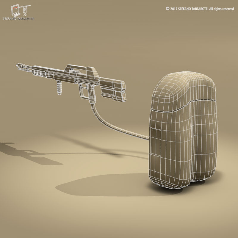 Sci-fi flamethrower 3D model | CGTrader